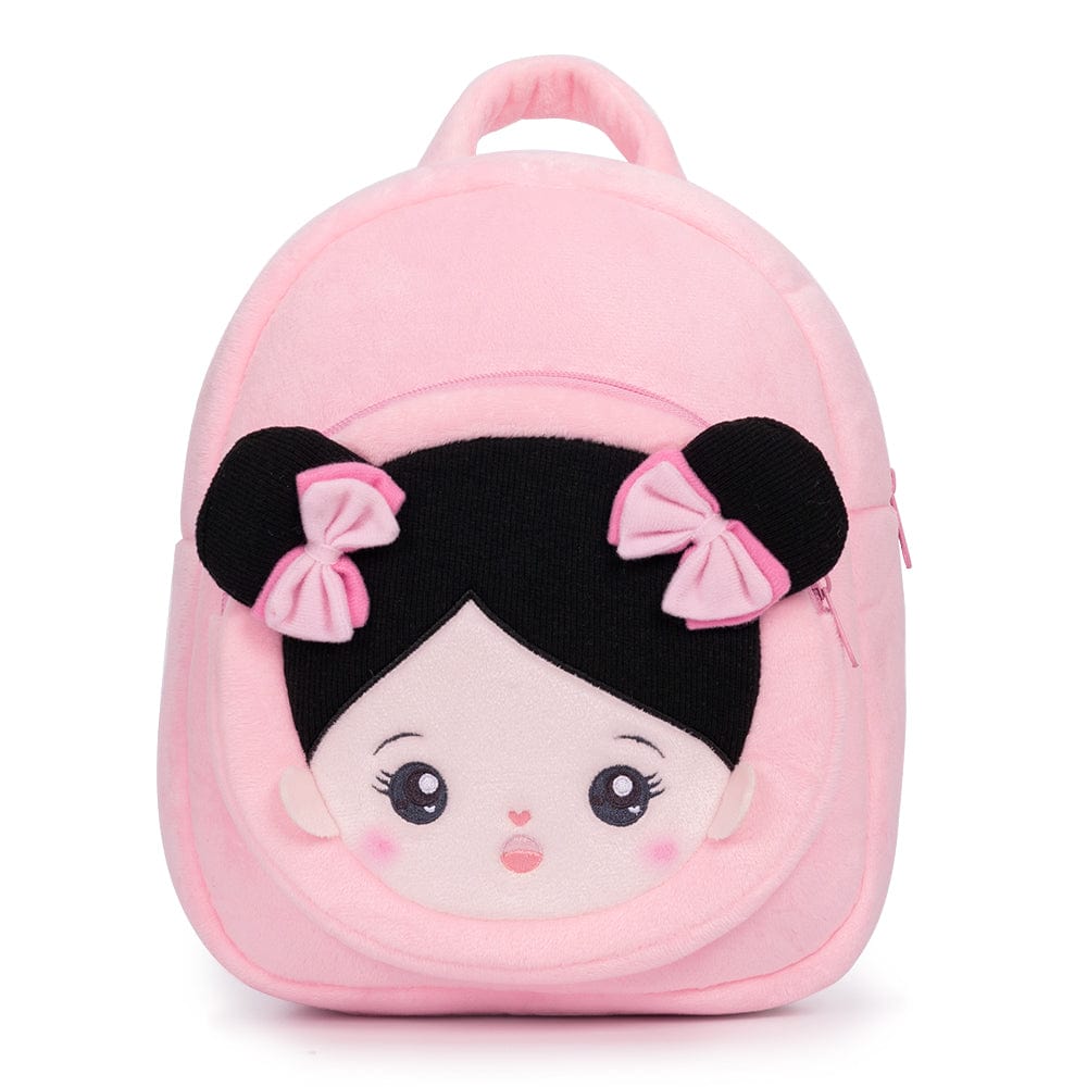 Personalized Black Hair Girl Backpack,Customized Plush Bag For Baby ...